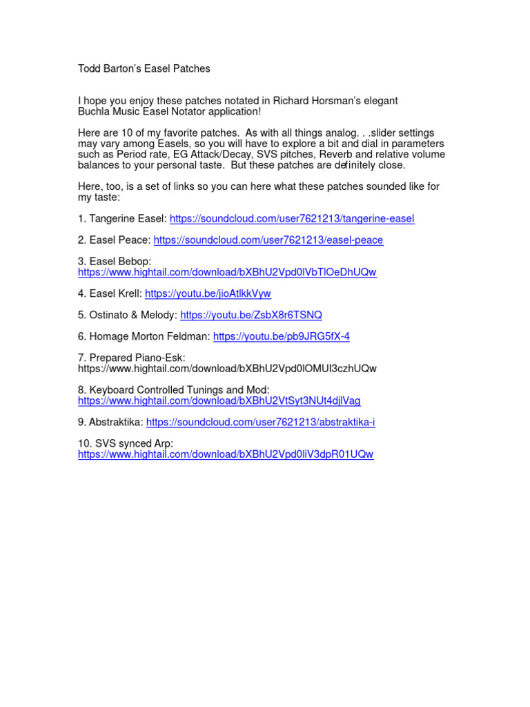 Todd Barton's Easel Patches | PDF | Language Arts & Discipline | Art