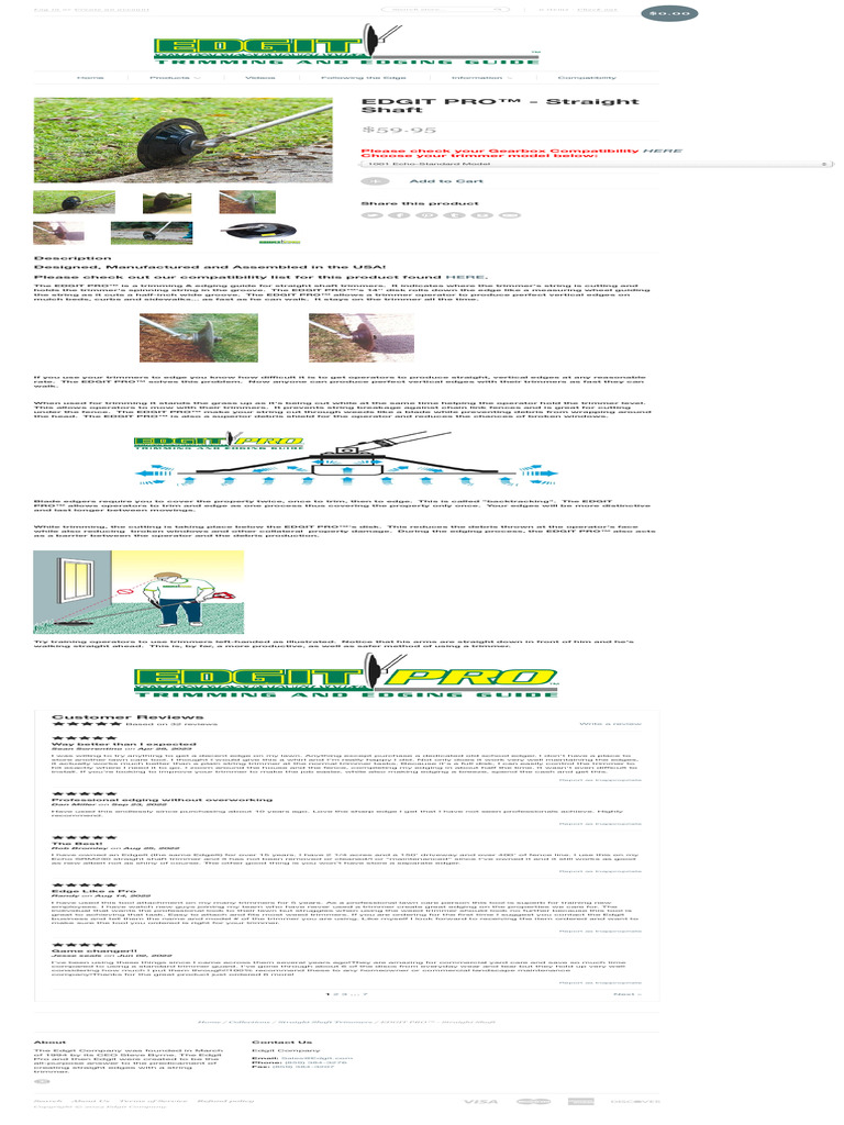 EDGIT PRO™-Edgit Company-Edger For Straight Shaft Trimmers | PDF