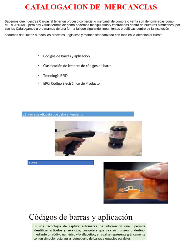 CATALOGACIONDEMERCANCIAS | PDF | Identificación de frecuencia de radio ...