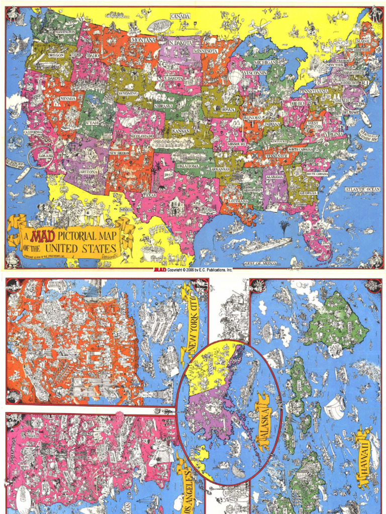 MAD Pictorial Map of The United States 1981 | PDF