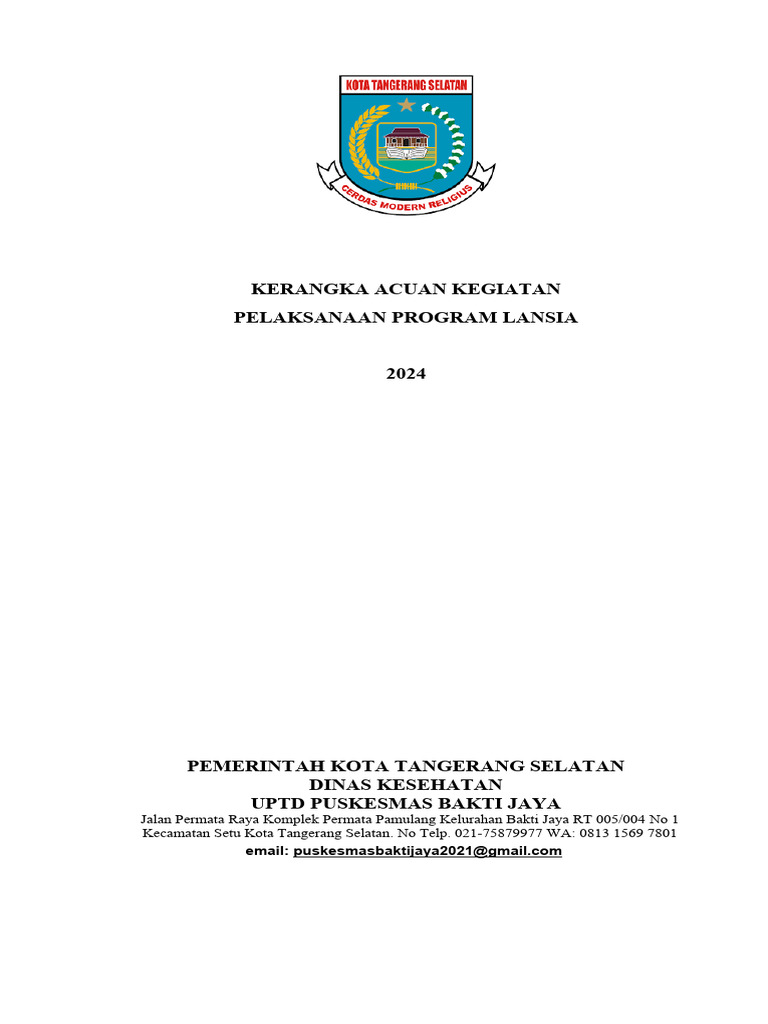 Kak Program Lansia 2024 | PDF
