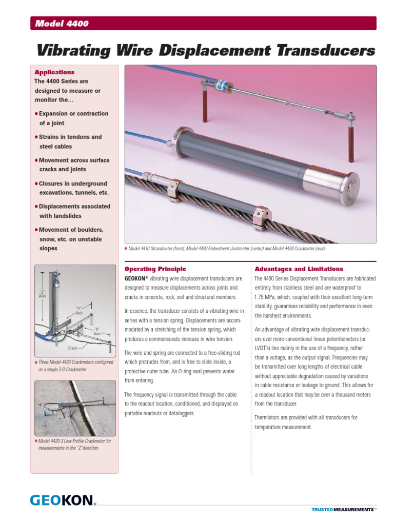 4400 Series Displacement Transducers | PDF | Electrical Engineering ...