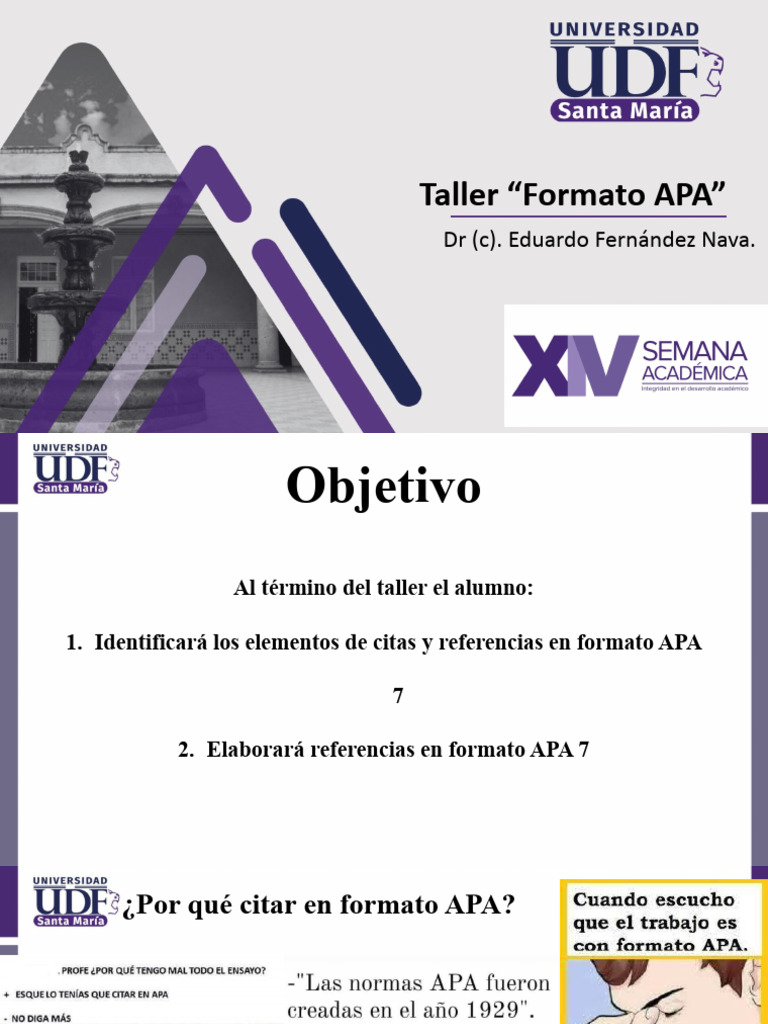 Presentacion Taller Formato APA FINAL | Descargar gratis PDF | Publicación | Estilo apa