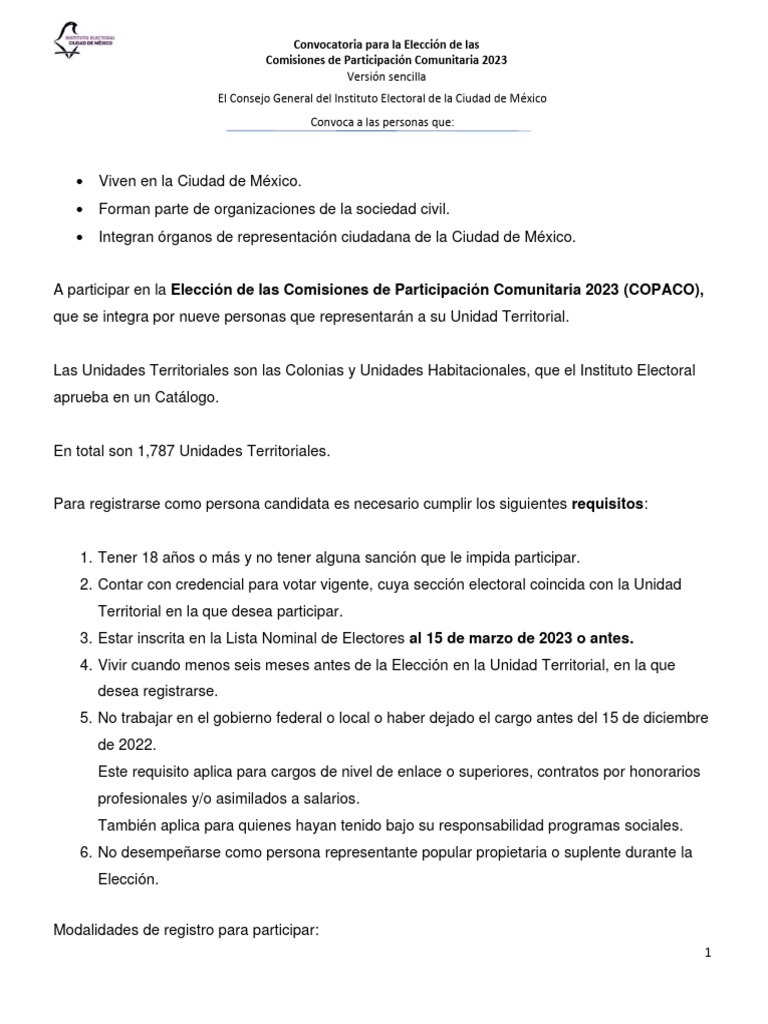 Ampliacion_de_plazos_Convocatoria_COPACO_Lenguaje_sencillo | PDF ...