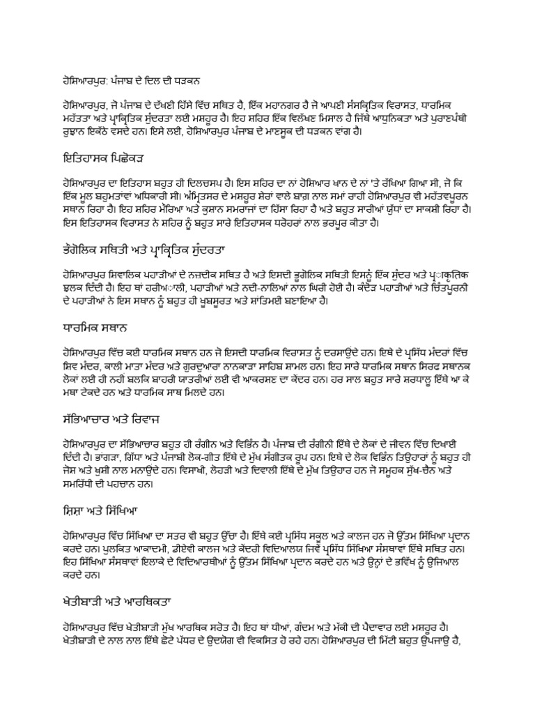 Hoshiarpur District 202406 | PDF