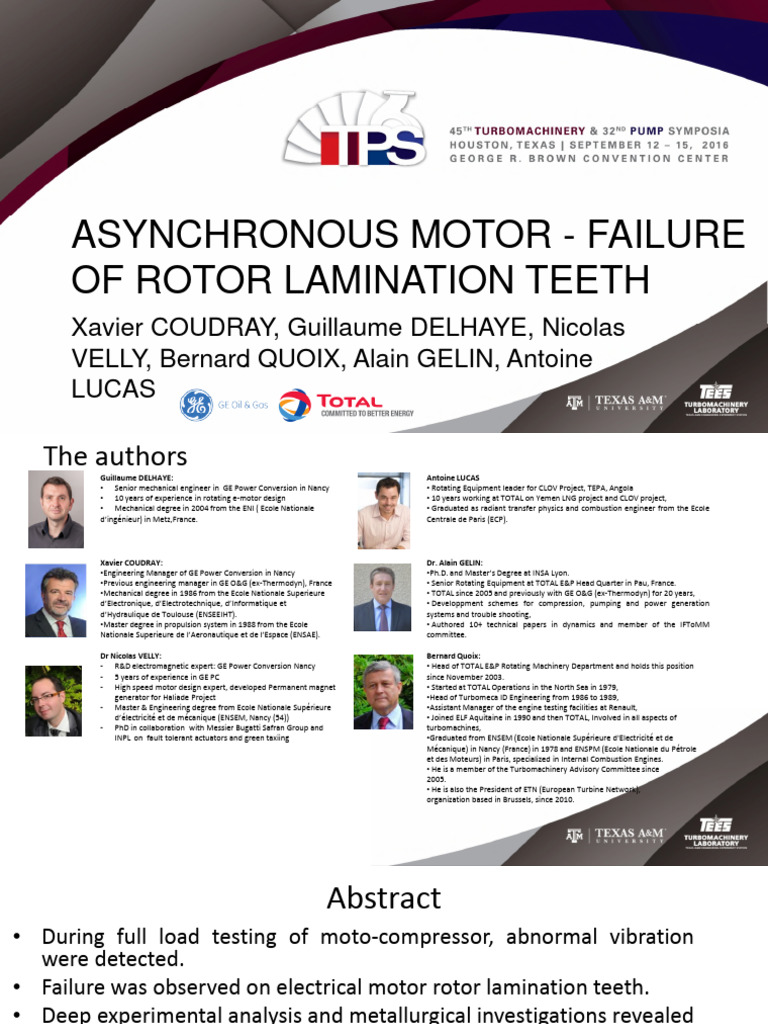 Asynchronous Motor Failure of Rotor Lamination Teeth | PDF | Fatigue ...