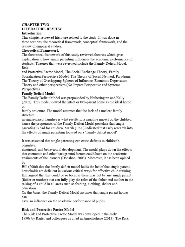 Chapter Two Data | PDF | Family | Single Parent