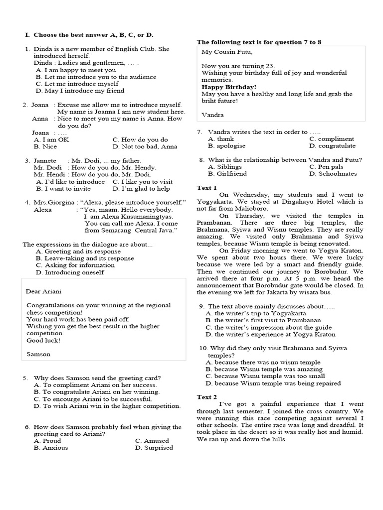 LATIHAN SOAL SUMATIF | PDF | Snake | Snow White