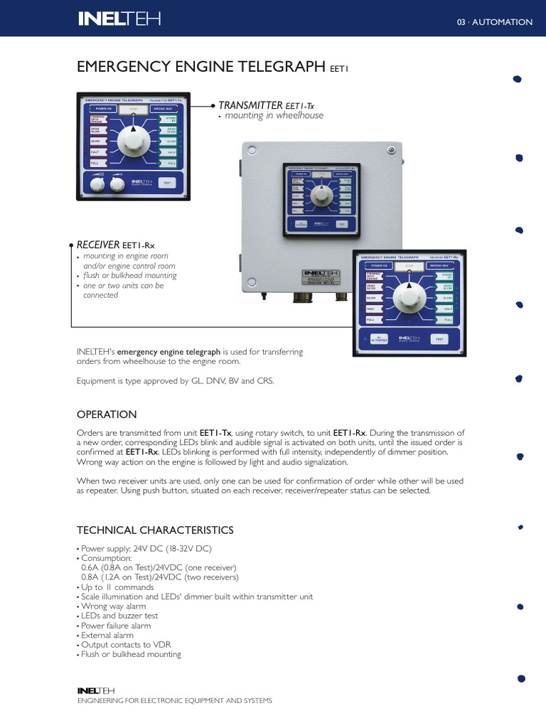 Inelteh 03 Emergency Engine Telegraph | PDF | Light Emitting Diode ...