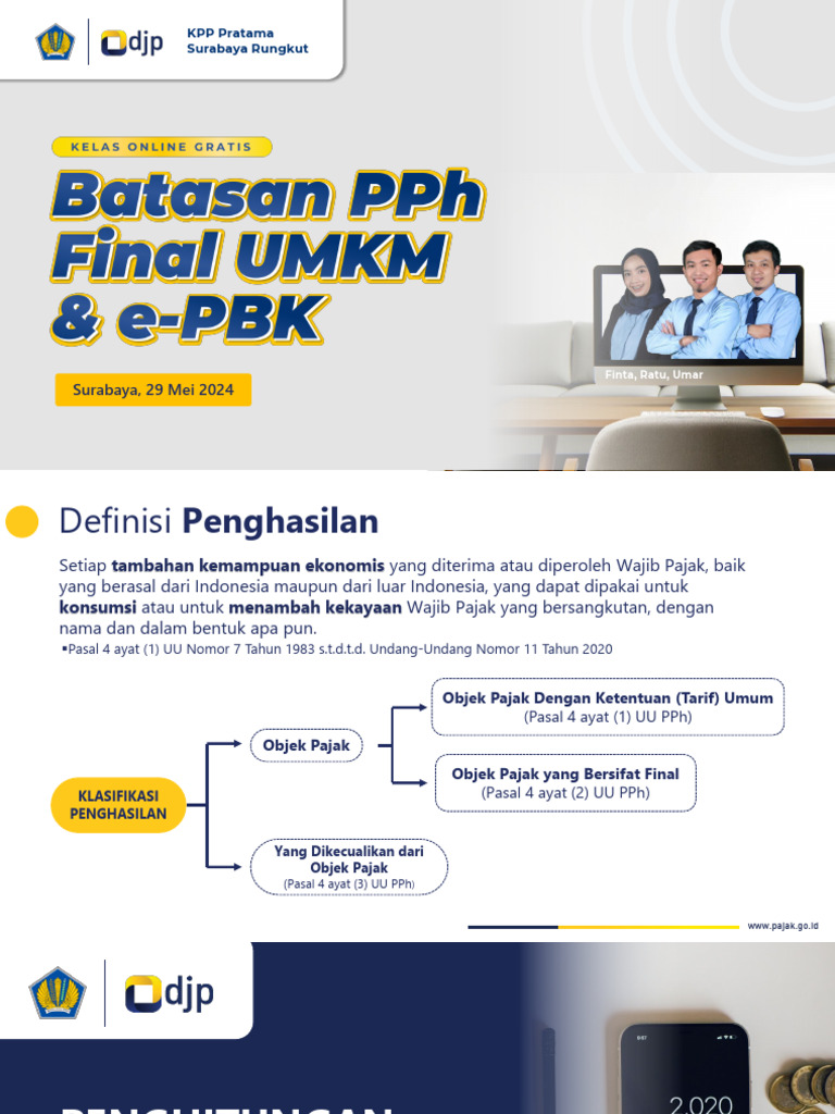 Batasan PPH Final UMKM Dan ePBK | PDF