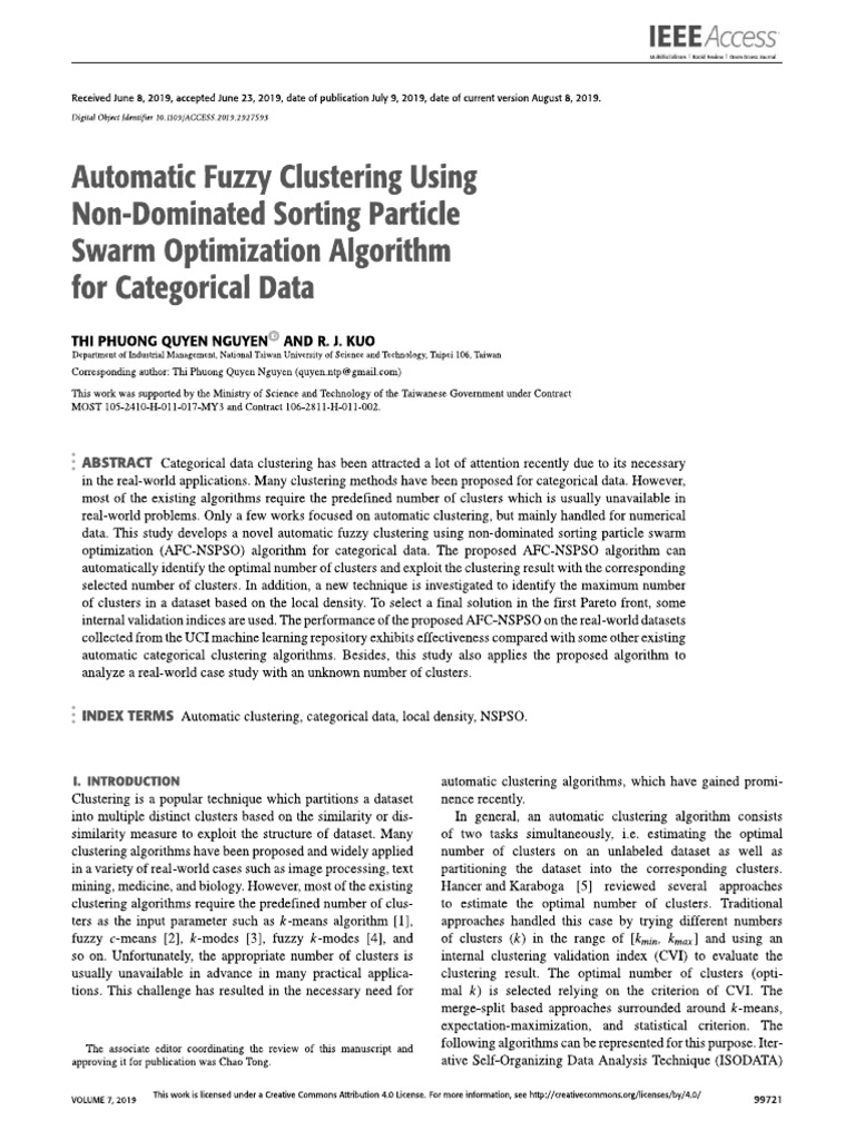 Automatic Fuzzy Clustering | PDF