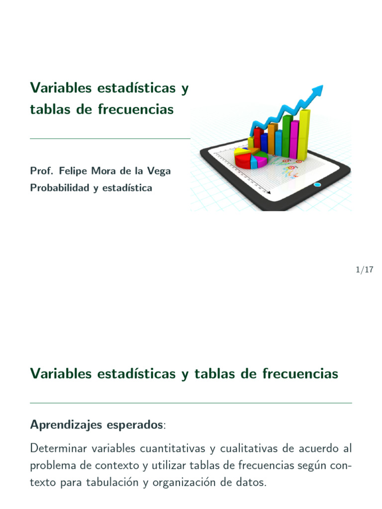 Clase Variables Estadisticas | PDF | Estadísticas