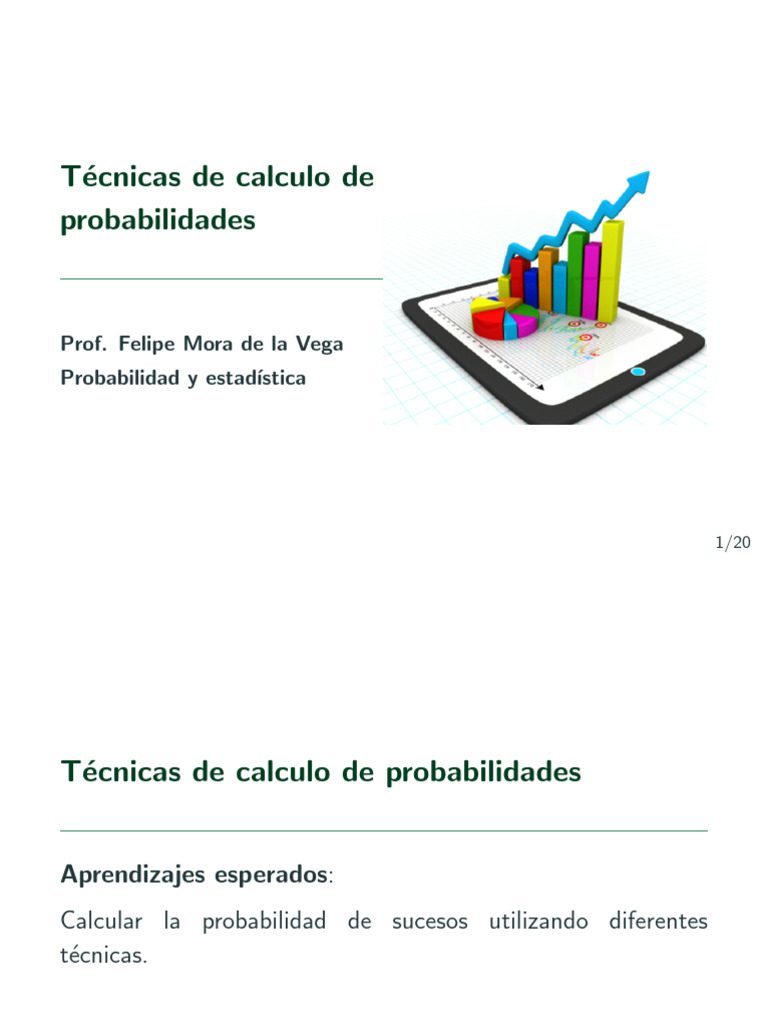 Clase Tecnicas Calculo Probabilidades | PDF | Teoría de probabilidad | Probabilidad