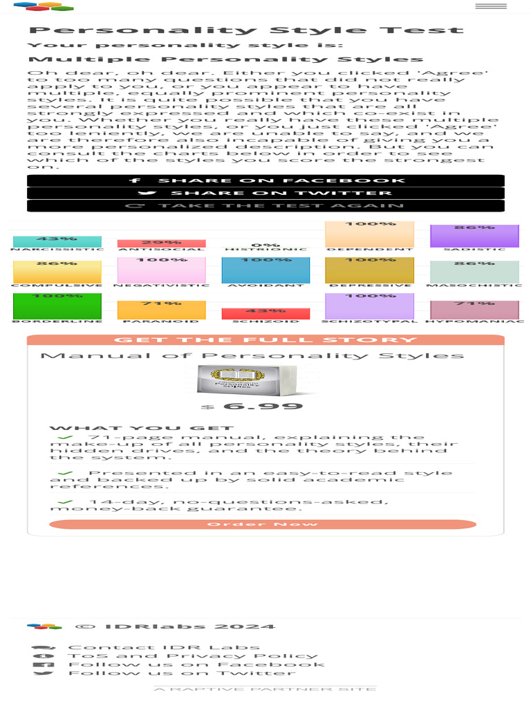 Personality Style Test | PDF