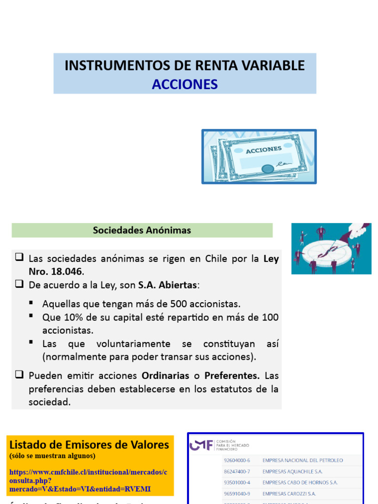 PPT 5 - INSTRUMENTOS DE RENTA VARIABLE | PDF | Compartir (Finanzas ...