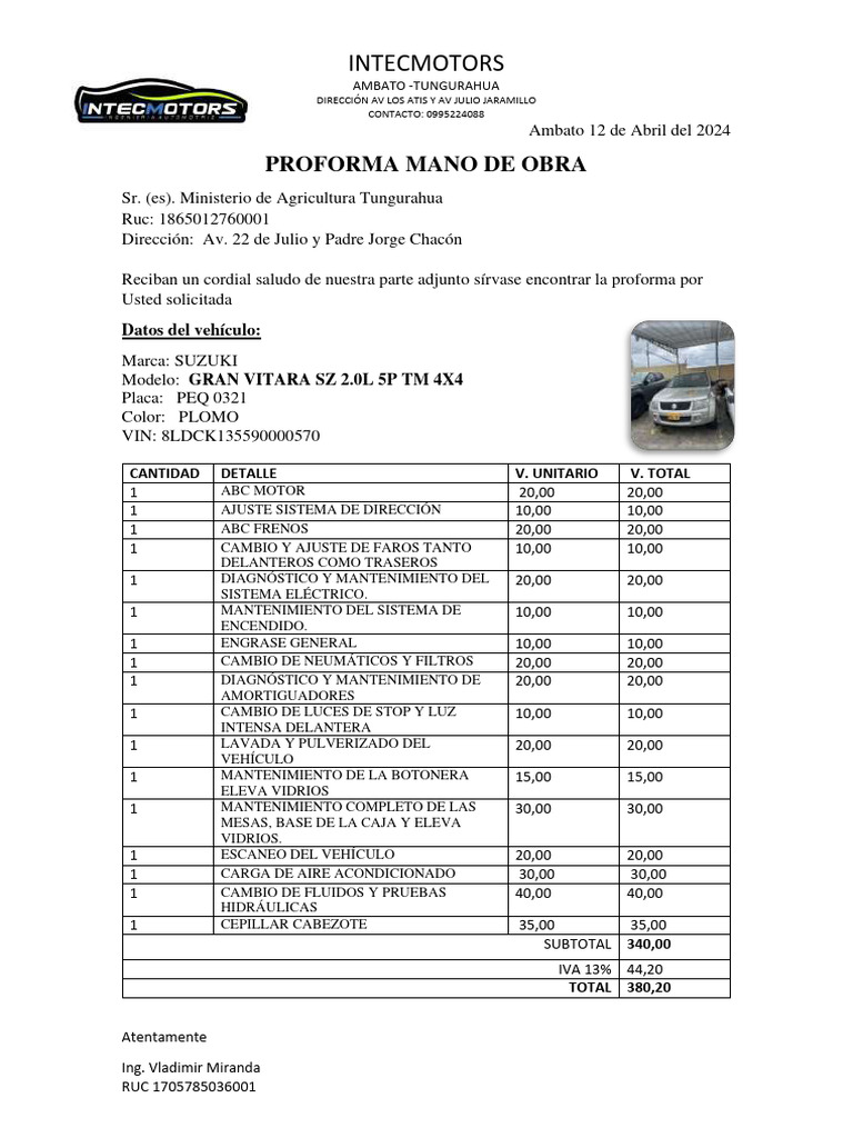 Proformas de Vehiculos Mag | PDF | Vehículos | Industria automotriz