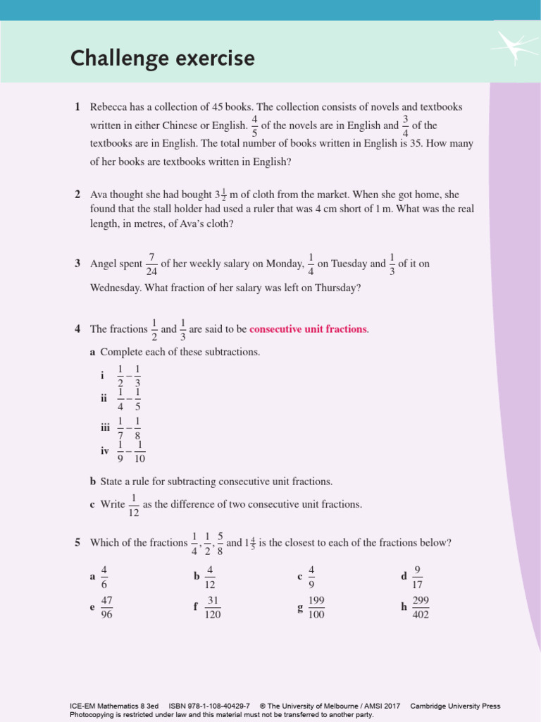 Chapter 2 Challenge Exercise | PDF | Mathematics | Arithmetic