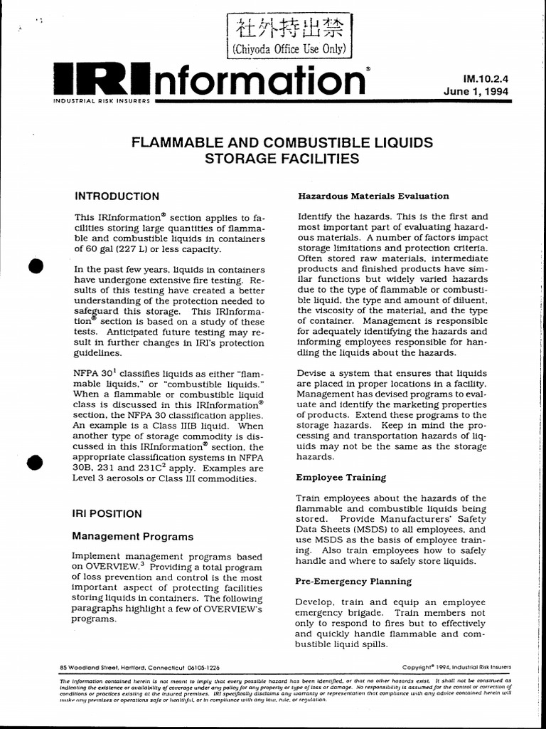 Flammable and Combustible | PDF