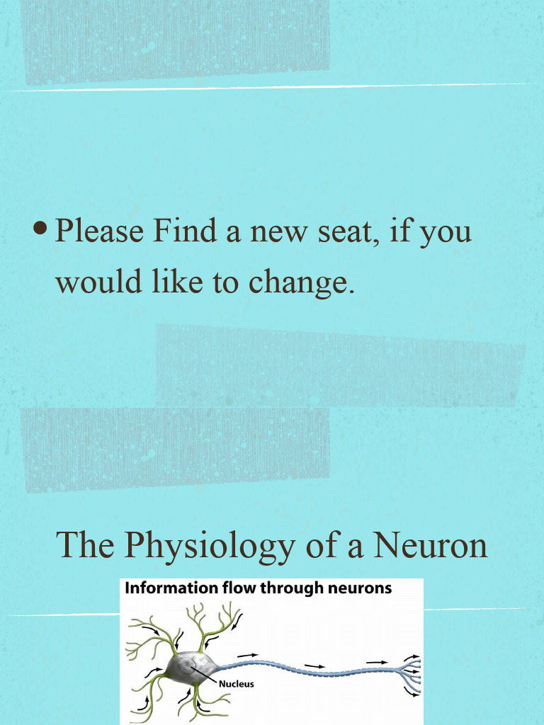 Physiology of A Neuron | PDF | Action Potential | Membrane Potential
