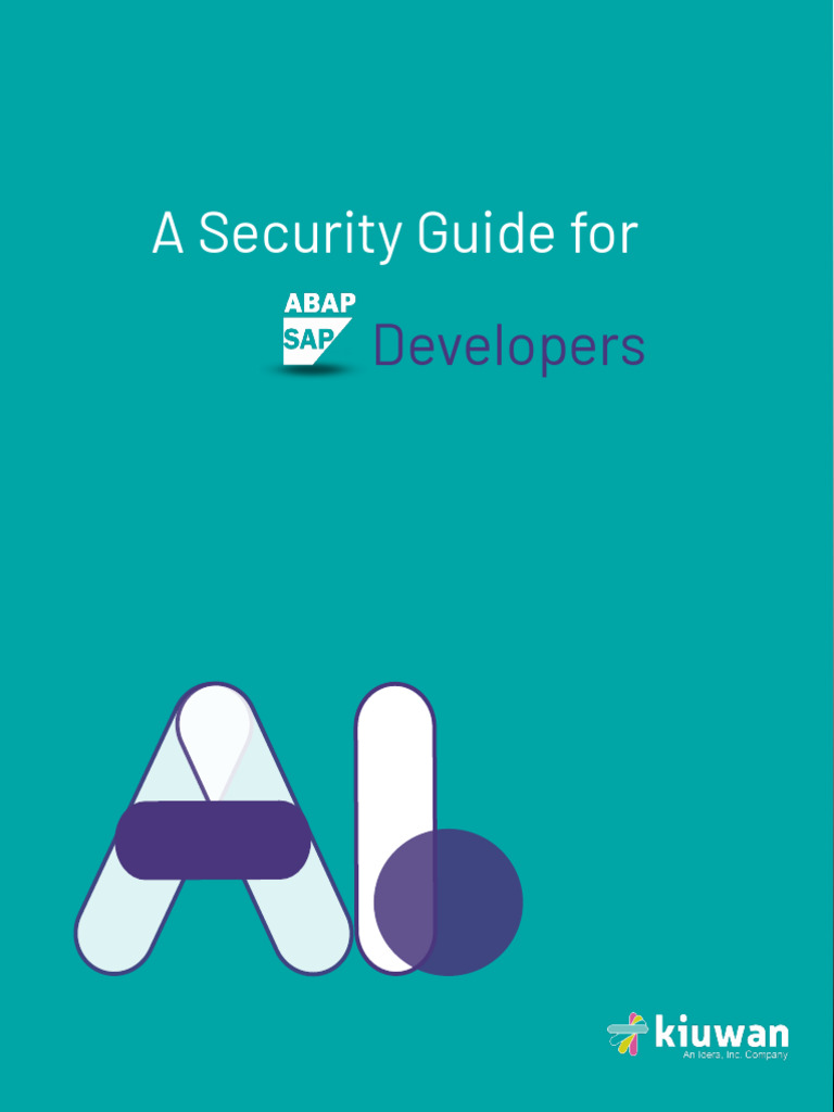 Security Guide For ABAP Developers | PDF | Malware | Http Cookie