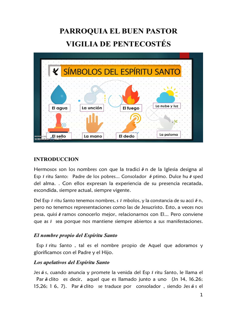 Simbolos Del Espiritu Santo | PDF | La unción | espíritu Santo
