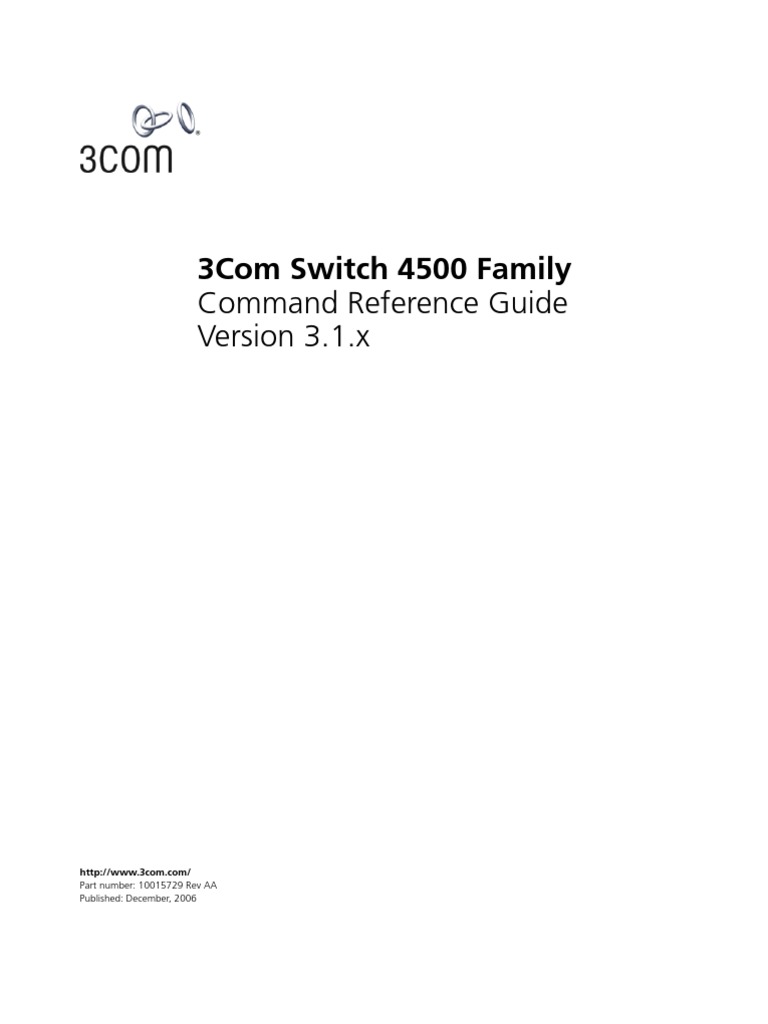 3com Switch 4500 Command Ref Guide | PDF | Command Line Interface | Ip ...