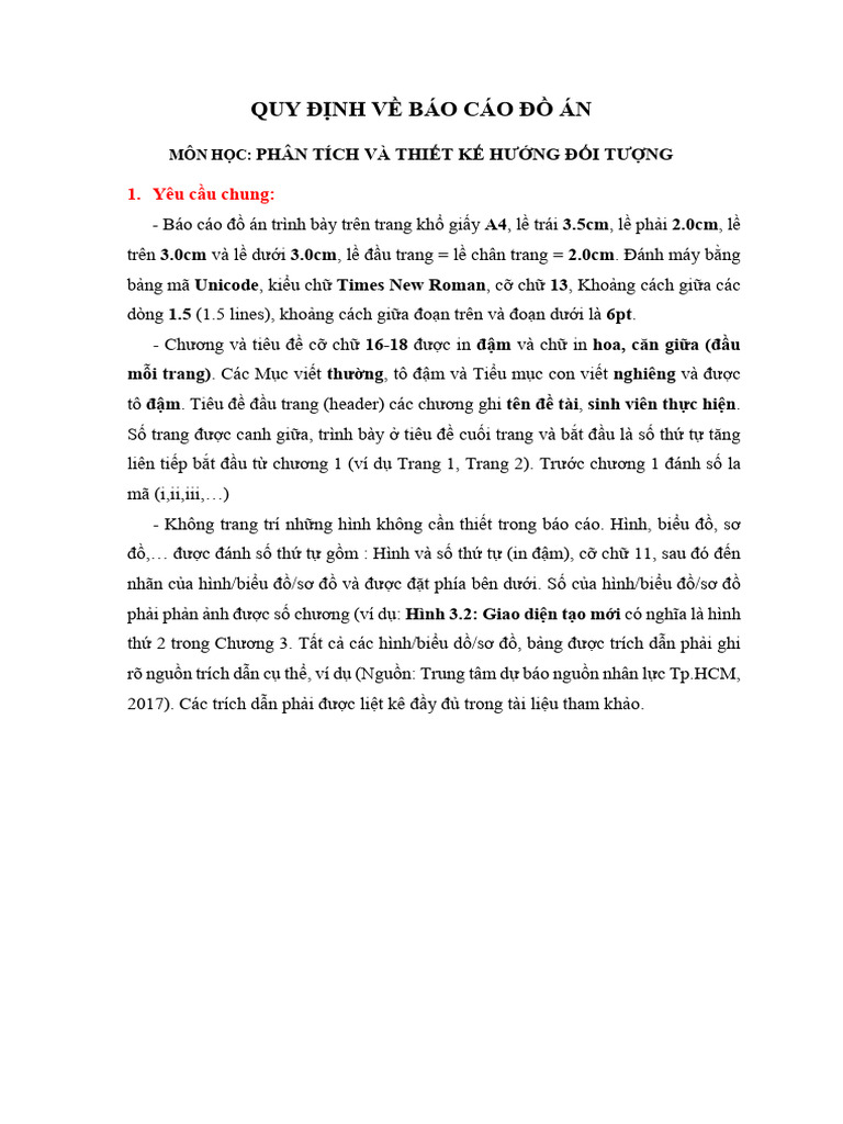 2024 - Qui Dinh Do An PTTKHDT - NK | PDF