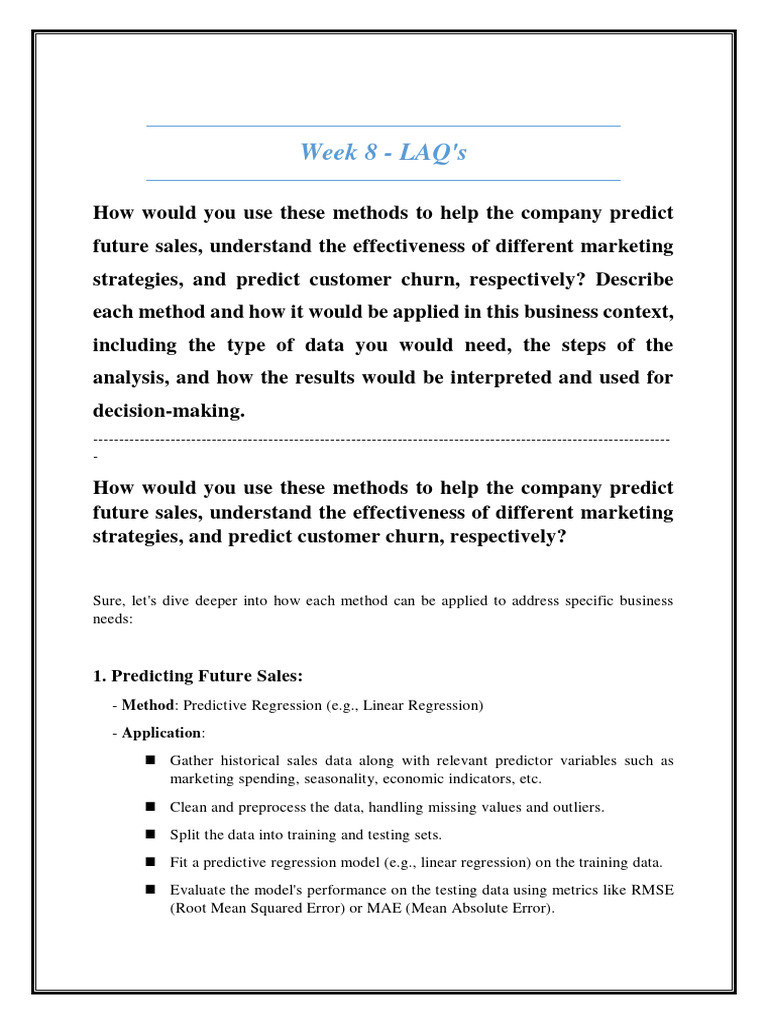 Business Data Mining Week 8 A | PDF | Regression Analysis | Analysis Of Variance