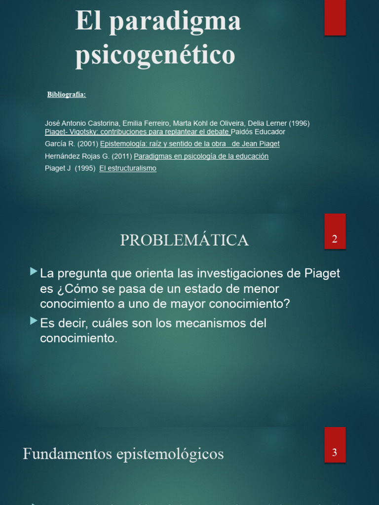 Paradigma Psicogenético de Piaget | PDF | Conocimiento | Sicología