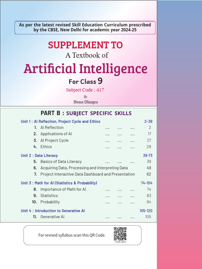 Supplement To Artificial Intelligence Class 9 Final (Total Page 1 To 120) Final OK | PDF ...