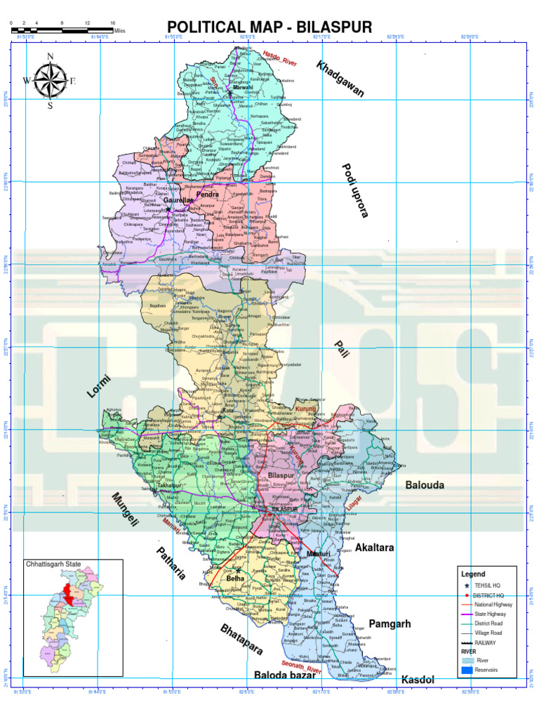 Bilaspur District Map Overview | PDF