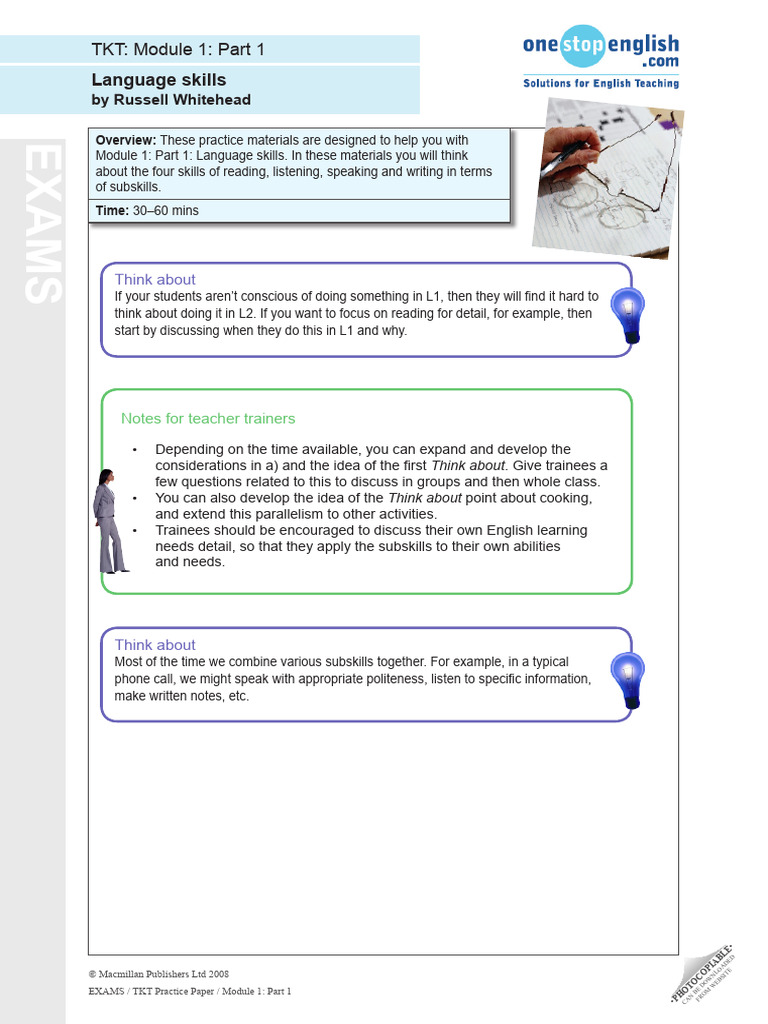 Language Skills Module 1 | PDF | Human Communication | Cognition