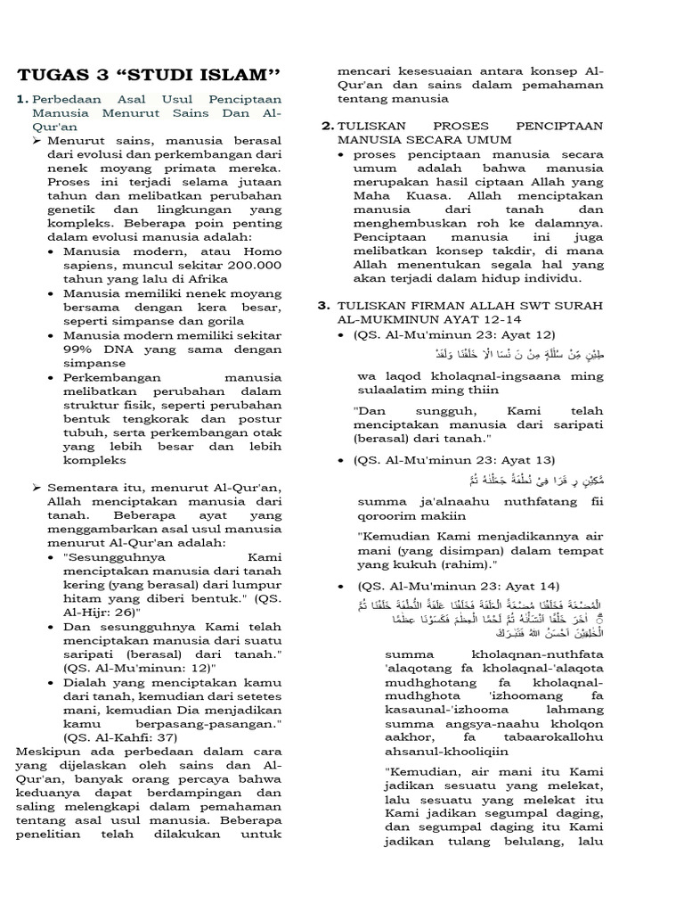 Tugas 3 Studi Islam | PDF