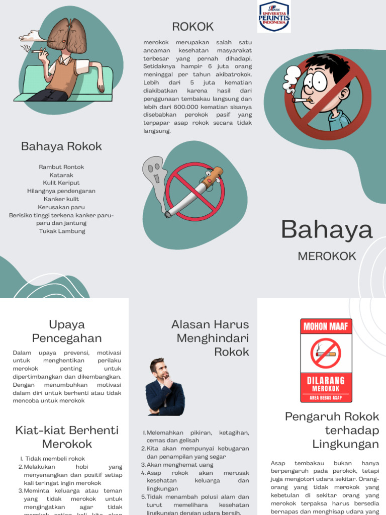 Leaflet Bahaya Merokok | PDF | Kesehatan Holistik