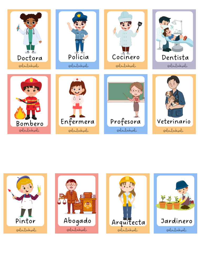 Profesiones - El Aula de Vali | PDF