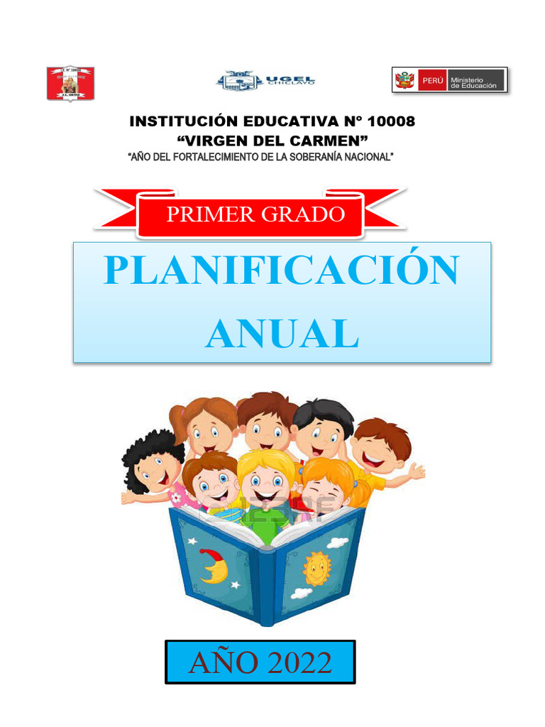 PLANIFICACIÓN ANUAL 2022 Primer Grado | PDF | Aprendizaje | Amor