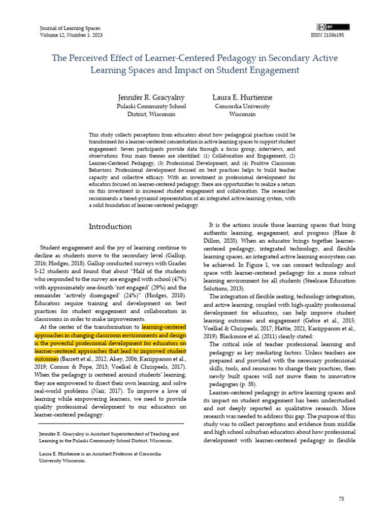 Learner-Centered Method | PDF | Pedagogy | Learning