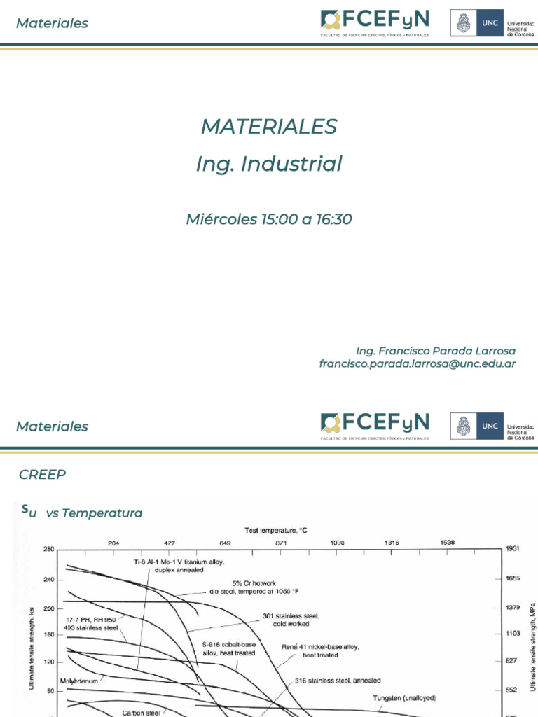 Creep | PDF | Deformación (ingeniería) | Fluencia (deformación)