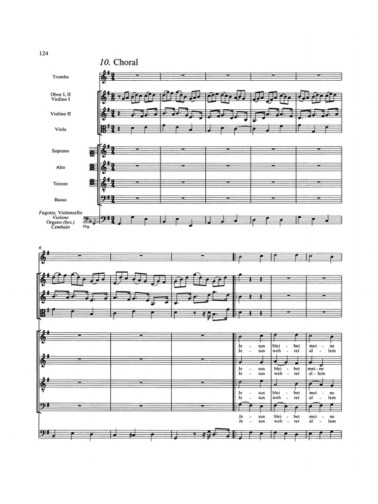 Bach - BWV147 10.choral | PDF