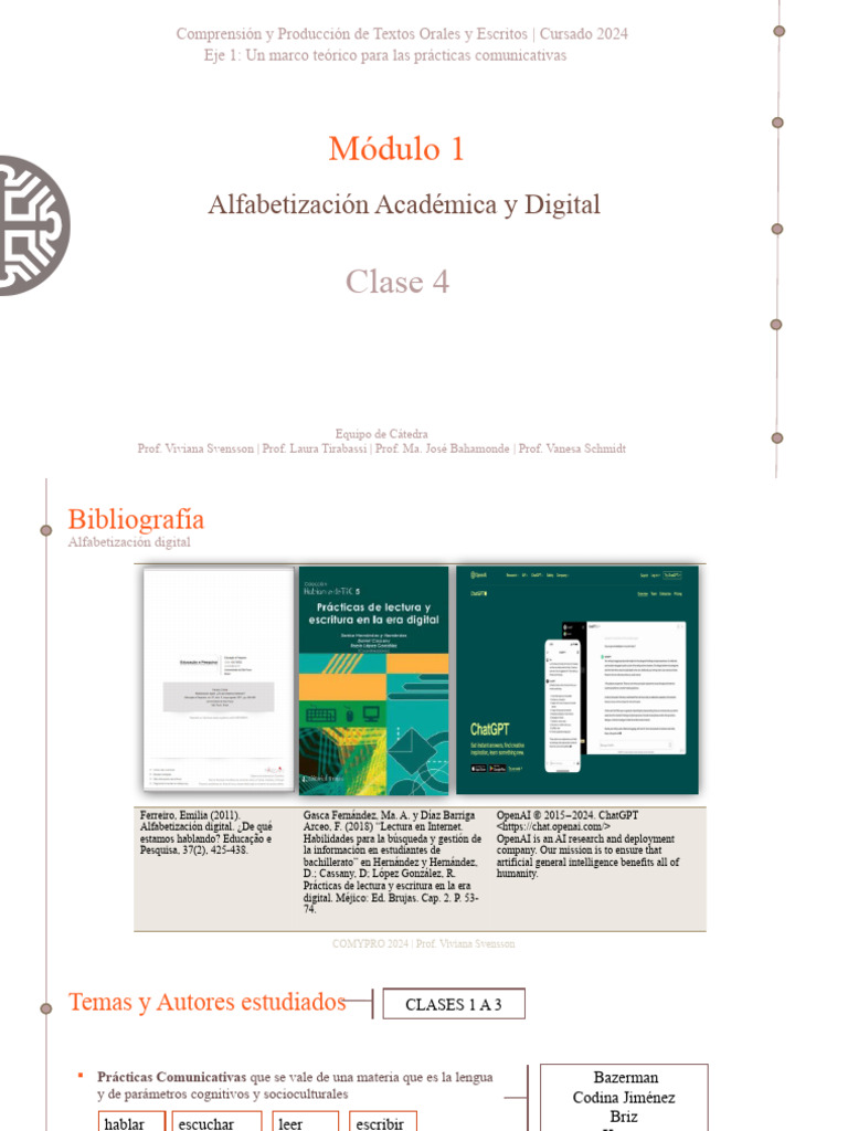 M1-Clase 4-Alfabetización Digital - 2024 | PDF | Comunicación no verbal | Comunicación