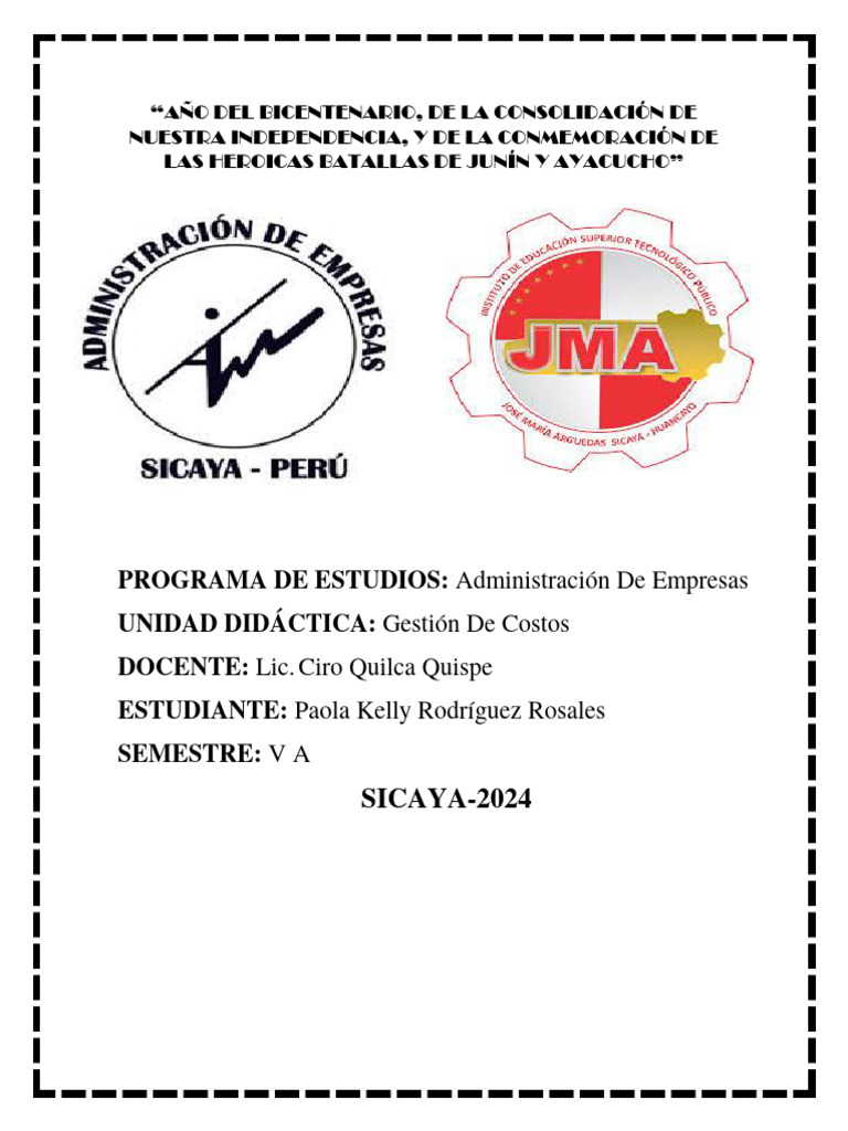 Ejemplos y Definición de Costos Mixtos | PDF | Costo | Variable ...