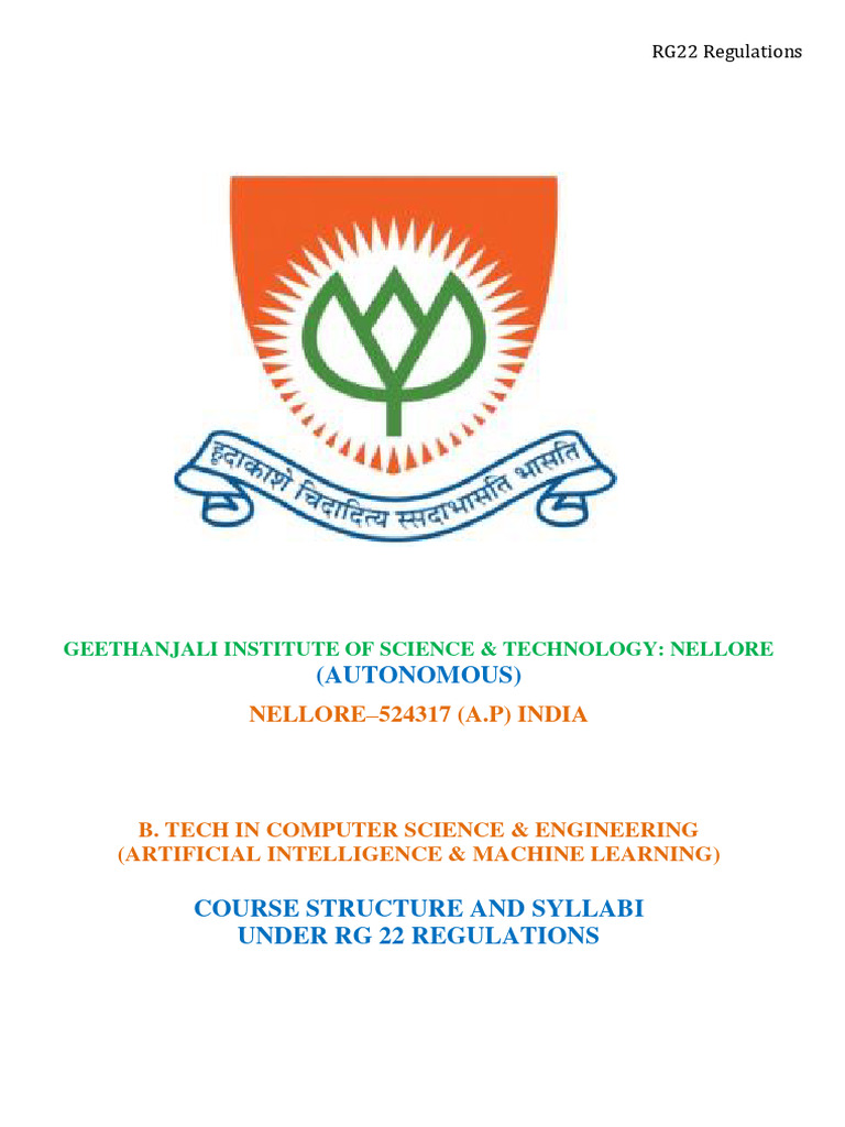 RG22 Syllabus For CSE AIML | PDF | Partial Differential Equation ... RG22 Syllabus For CSE AIML | PDF | Partial Differential Equation ...