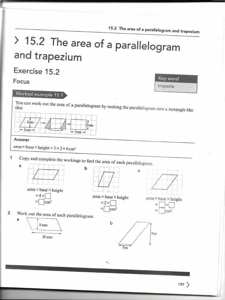 Area of Parallelogram & Trapezium | PDF