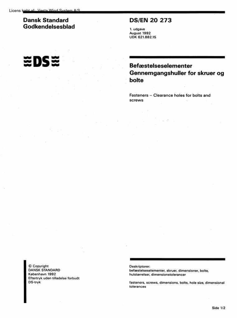 International Standards Iso 273 | PDF