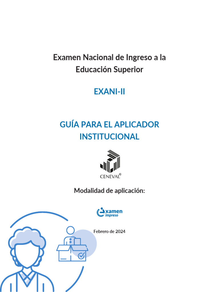 Guía Aplicador EXANI-II 2024 | PDF | Educación más alta