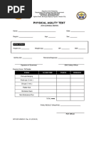 PNP Physical Fitness Test Form 2024 | PDF | Local Government | Government