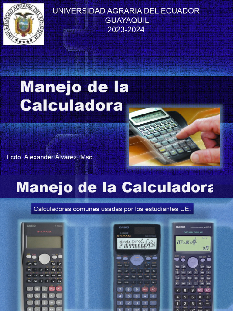 MANEJO DE LA CALCULADORA(Actualizada) | PDF | Objetos matemáticos | Álgebra