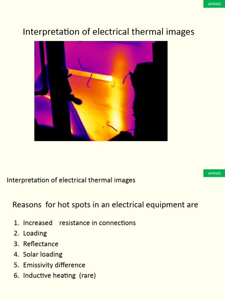 Interpretation of Electrical Thermal image | PDF | Thermography ...