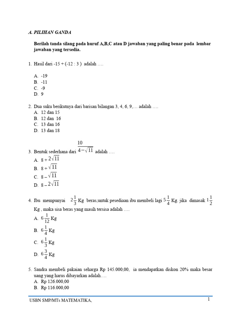 MTK KTSP Utama | PDF
