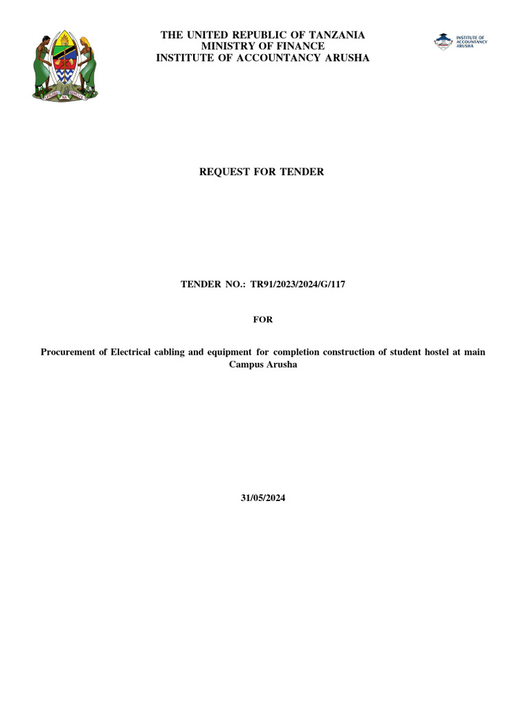 Procurement of Electrical Cabling and Equipment | PDF | Electrical ...